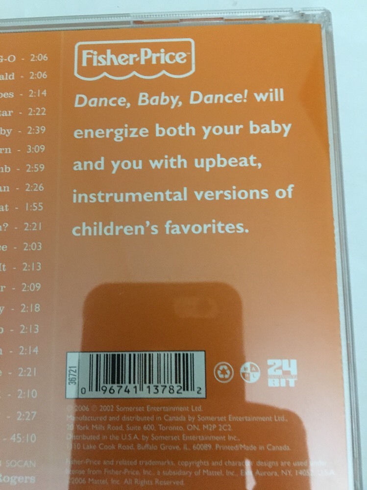 Fisher Price Baby Moves-Dance Baby Dance CD Instrumental Versions ...