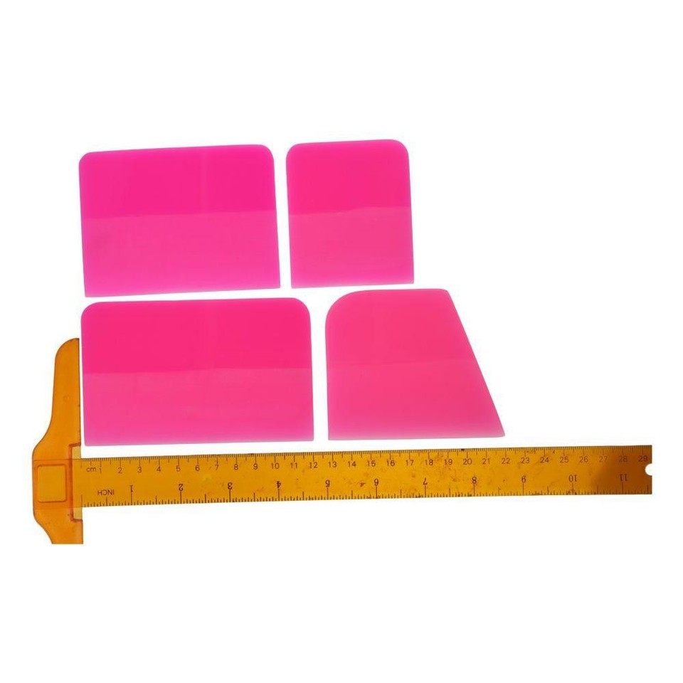 4 Pcs Rose Red Soft Rubber Scraper for Vinyl Wrap Protection Film ...