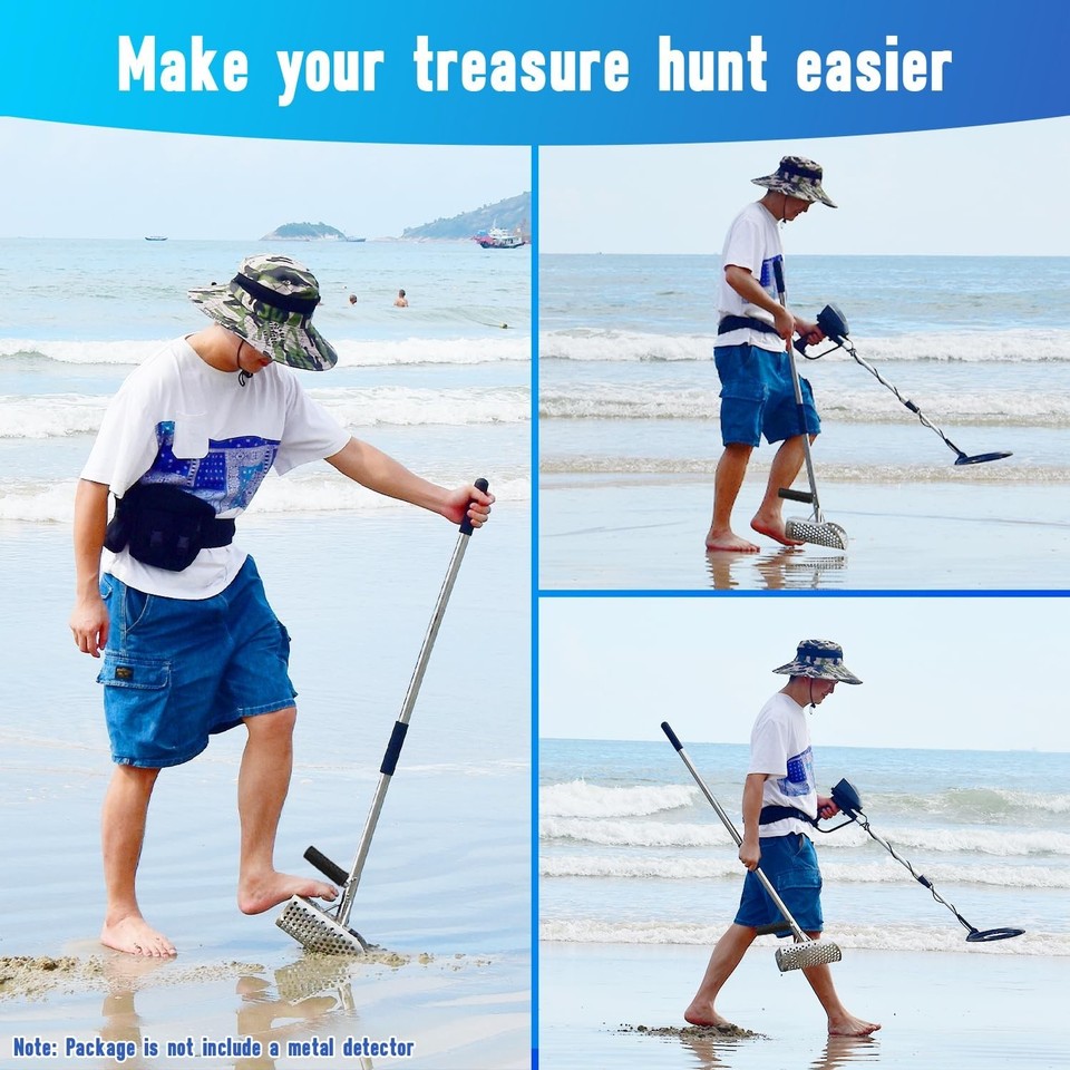 Sand Scoop for Metal Detecting, Stainless Steel Metal Detector Scoop ...