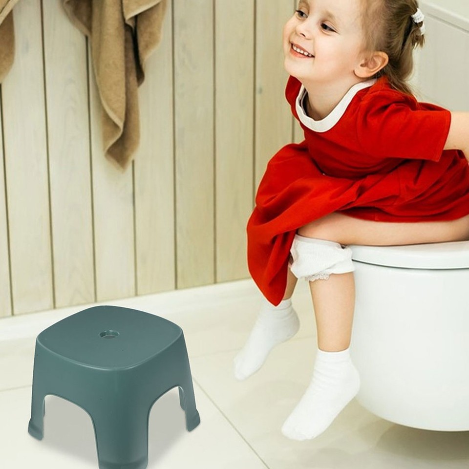 2 Pcs Small Stool for Bathroom Plastic Shower Foot Toilet Footstool ...
