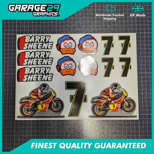 BARRY SHEENE MOTO GP A4 STICKER SHEET - 14 STICKERS | eBay
