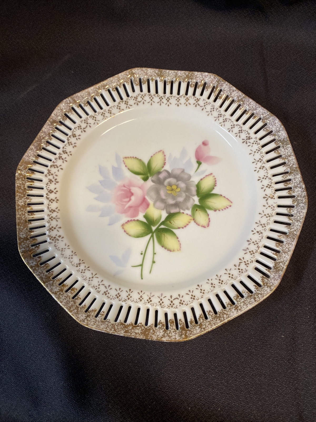 Pair Of Japan Hand Painted Flower Plates 8 1/4” | eBay