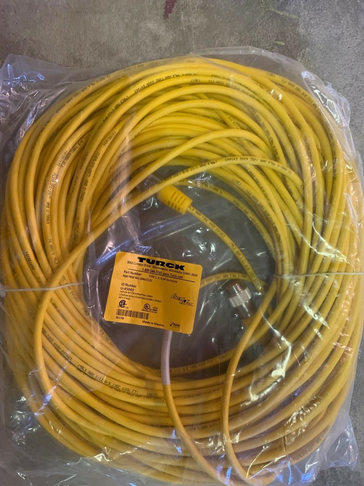 TURCK RSM RKM 461-60M/S101 MINI-FAST FLEX 4-PIN CORD 197 FT U-45043 ...
