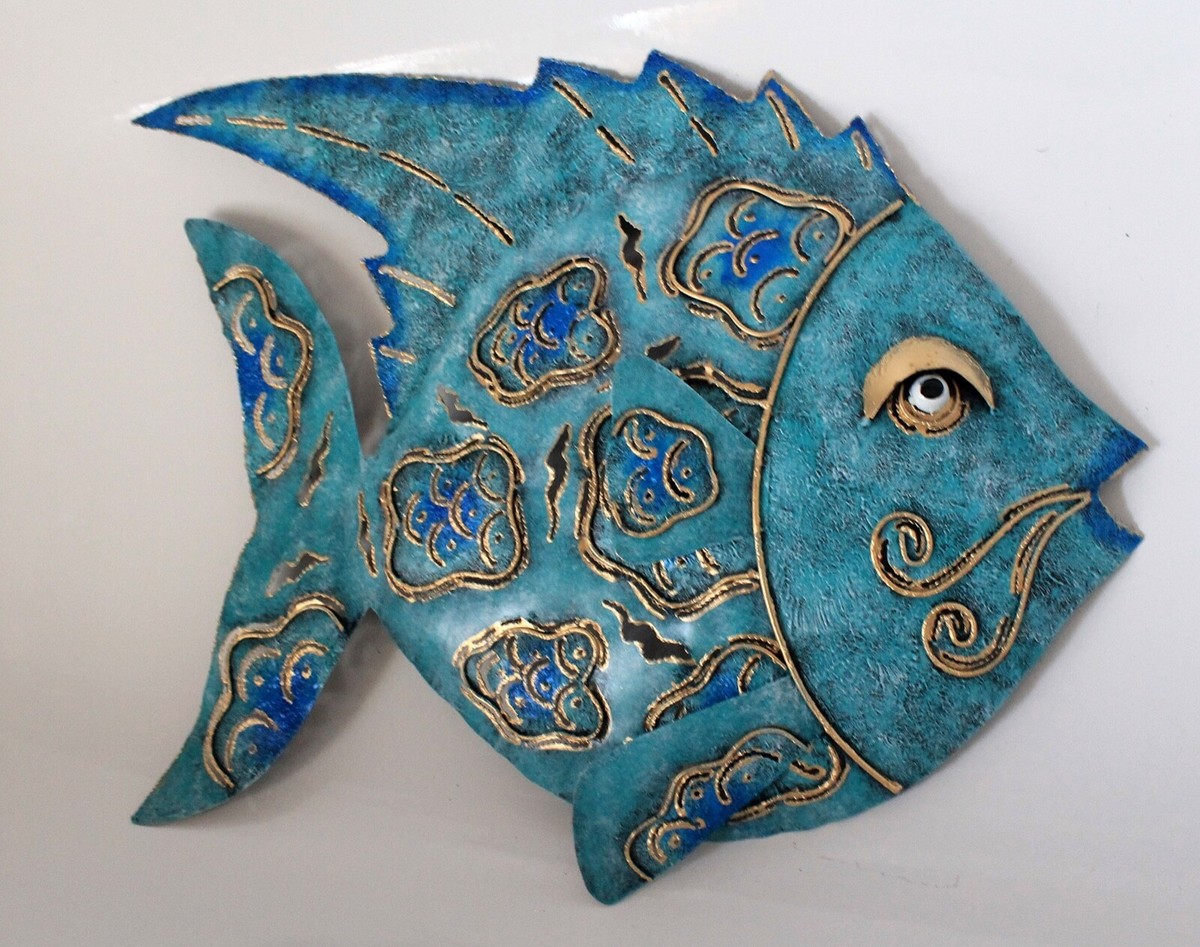 Corrugated Metal Art Fish