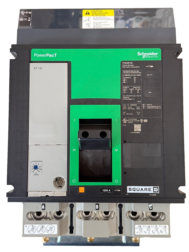 Square D PGA36120 3p 600v 1200a 35k I-Line Circuit Breaker NEW TAKEOUT ...