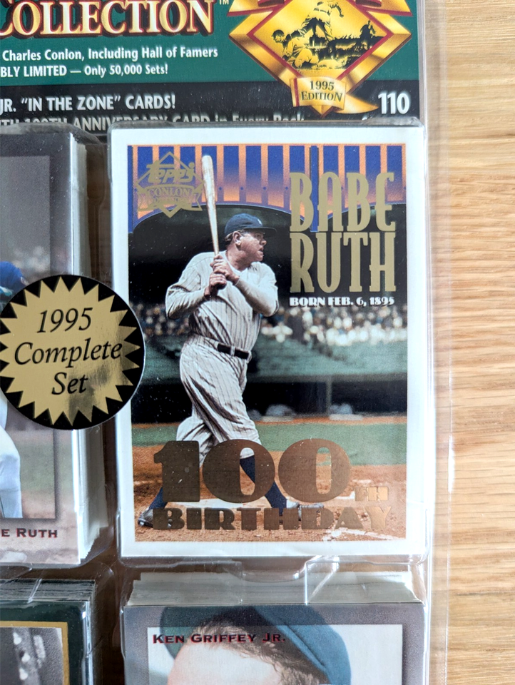 📈1995 Conlon Collection Factory Sealed Set | 110 cards | Rare Ken ...