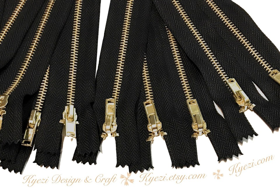 3 5 10 pcs Metal Teeth Closed End Zippers -10",12",14",16" inch zipper ...