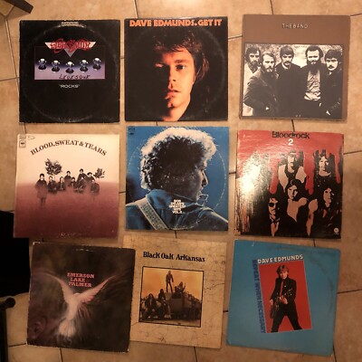 9 CLASSIC ROCK VINYL RECORDS BUNDLE BOB DYLAN AEROSMITH BLOODROK 70s | eBay