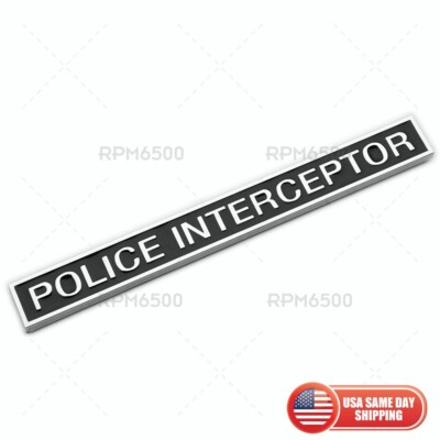 Universal Interceptor_Police Car Logo Badge 3D Decal Sticker Emblem ...