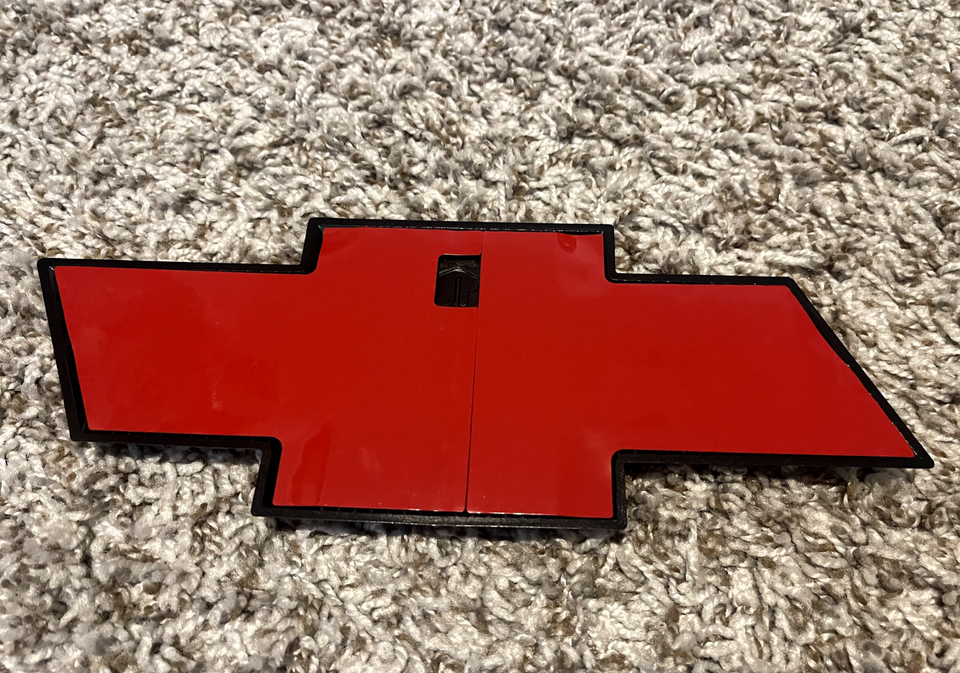 Chevrolet Glossy Black Rear Tailgate Bowtie Emblem Sierra Silverado ...