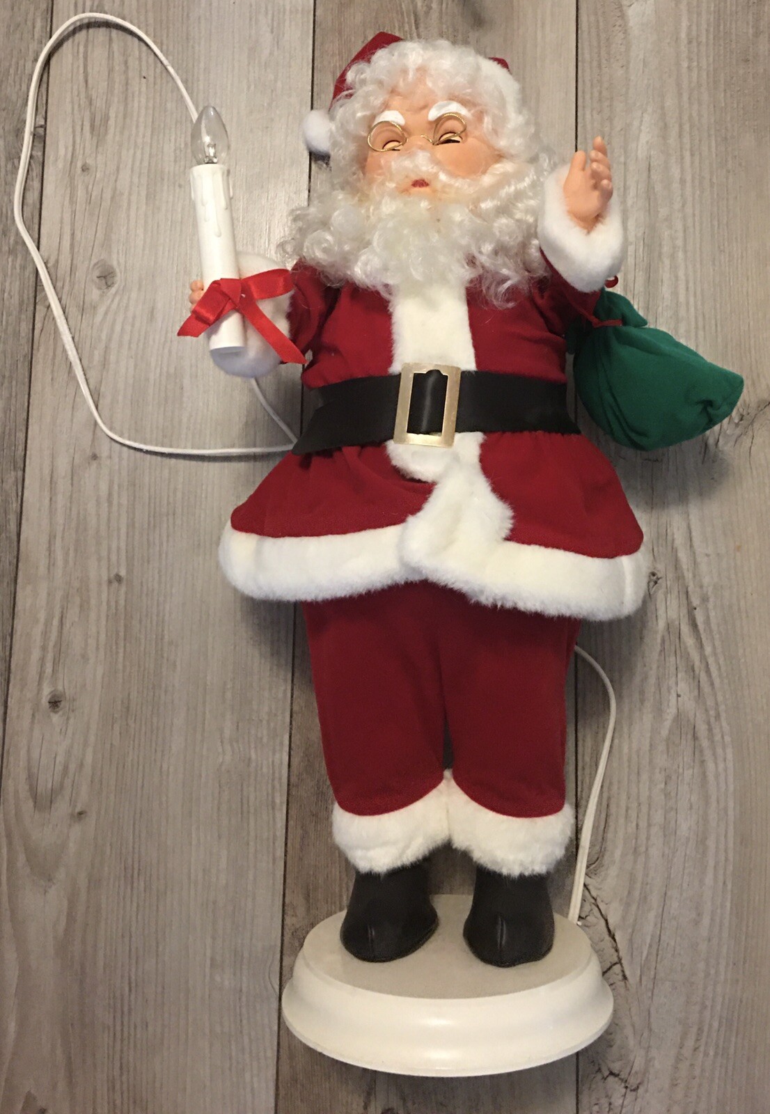 Rare Vintage Rennoc Annimation 25” Moving Light Up Santa Claus Minimal ...