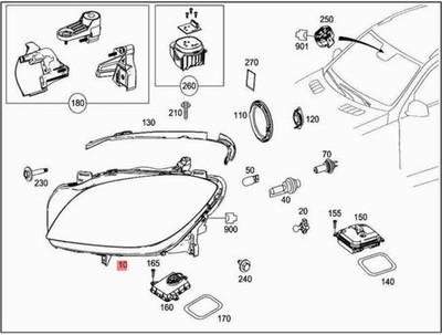 Genuine MERCEDES X166 GL-CLASS GLS Left Headlamp 1668202100 | eBay