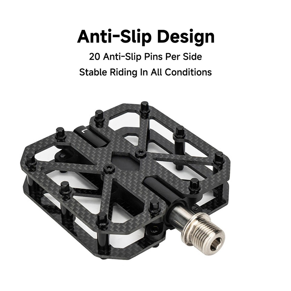 Carbon Composite Bike Pedals Three Bearings Non-Slip Lightweight Black 7N8Z | eBay Australia