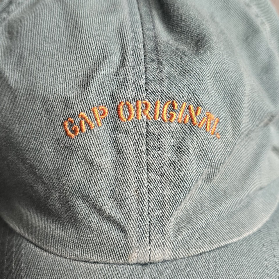 Vintage Gap Original Hat Cap Strap Back Green Canvas Preppy Baseball ...