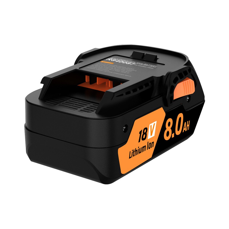 2-PACK For Ridgid R840087 8.0Ah Lithium Battery Rigid 18Volt R840085 ...