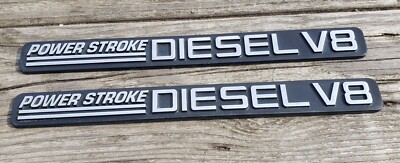 2 Used Oem 99-03 Ford F250 F350 SD Power Stroke Diesel V8 Door Emblems ...