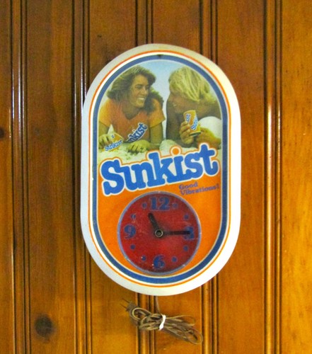 Vintage Sunkist Good Vibrations Lighted Motion Advetising Clock Sign | eBay