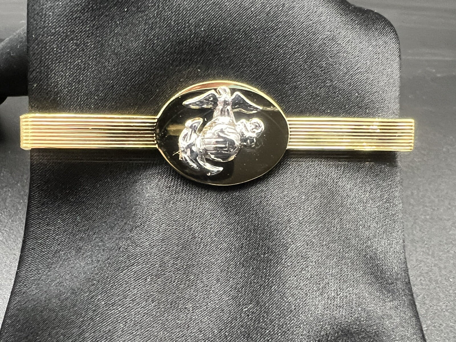 USMC Marine Corps Officer 2.5" Anodized Tie Clasp Tie Bar Eagle Globe ...
