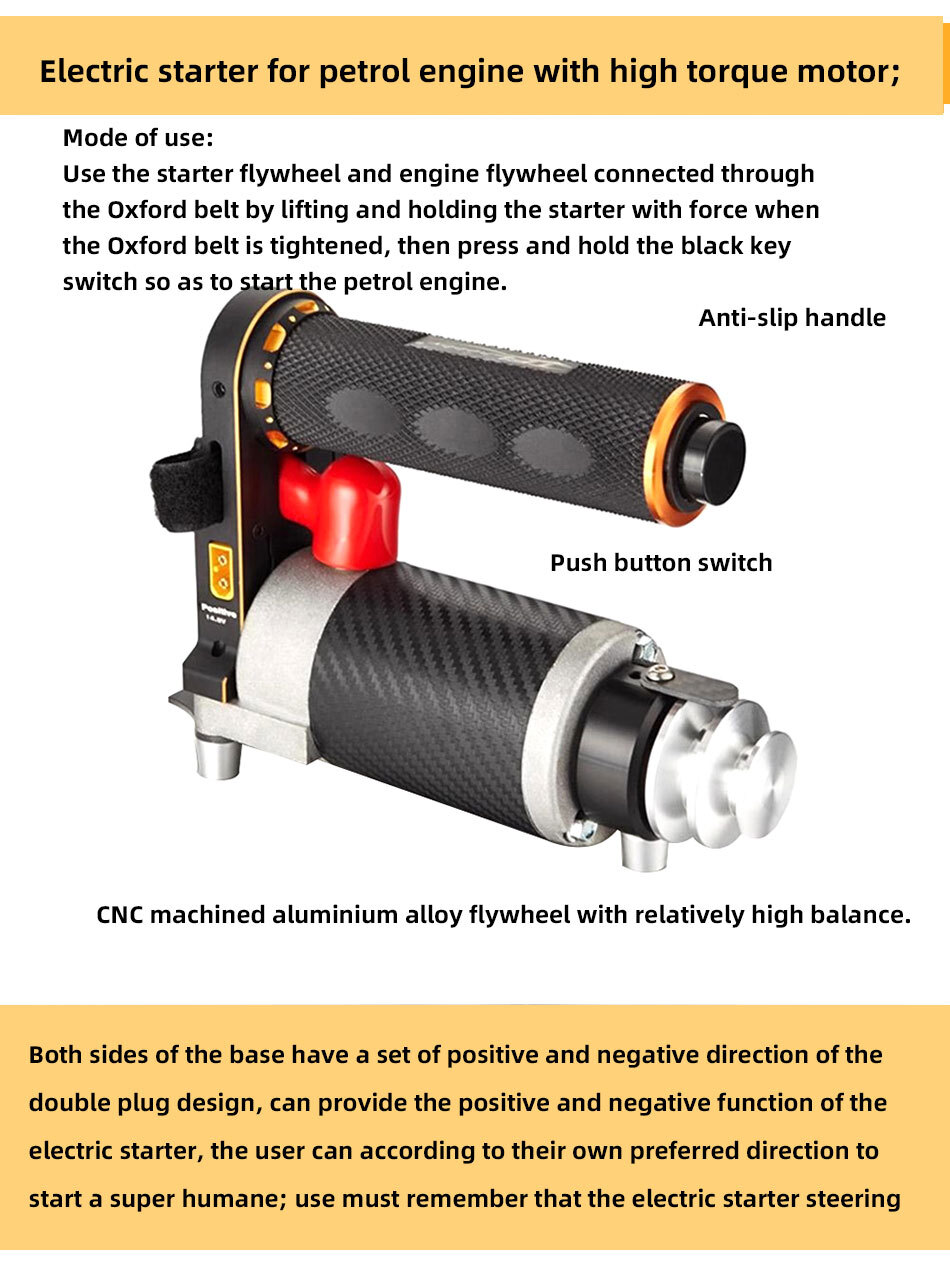 Electric Starter for RC Boat Portable Gasoline Gas Engine Starter Model ...