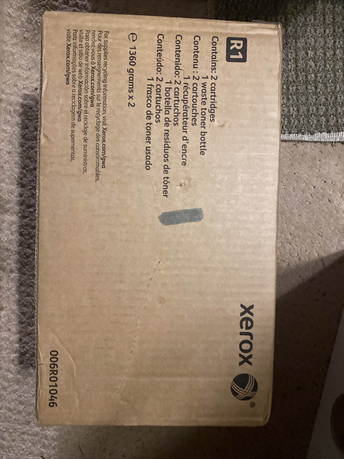 Genuine Xerox 006R01046 R1 Black Toner 2 CARTRIDGES & 1 Waste Toner ...