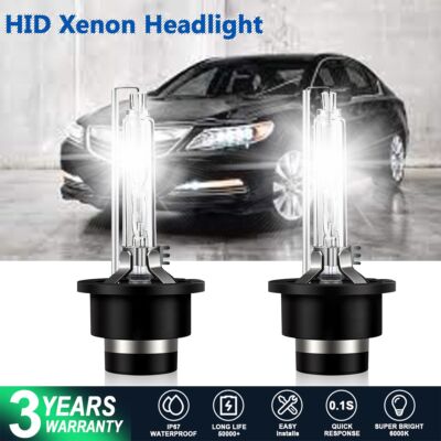For Acura RLX 2014 D2S LED Headlight Bulbs Conversion Kit 6000K White ...