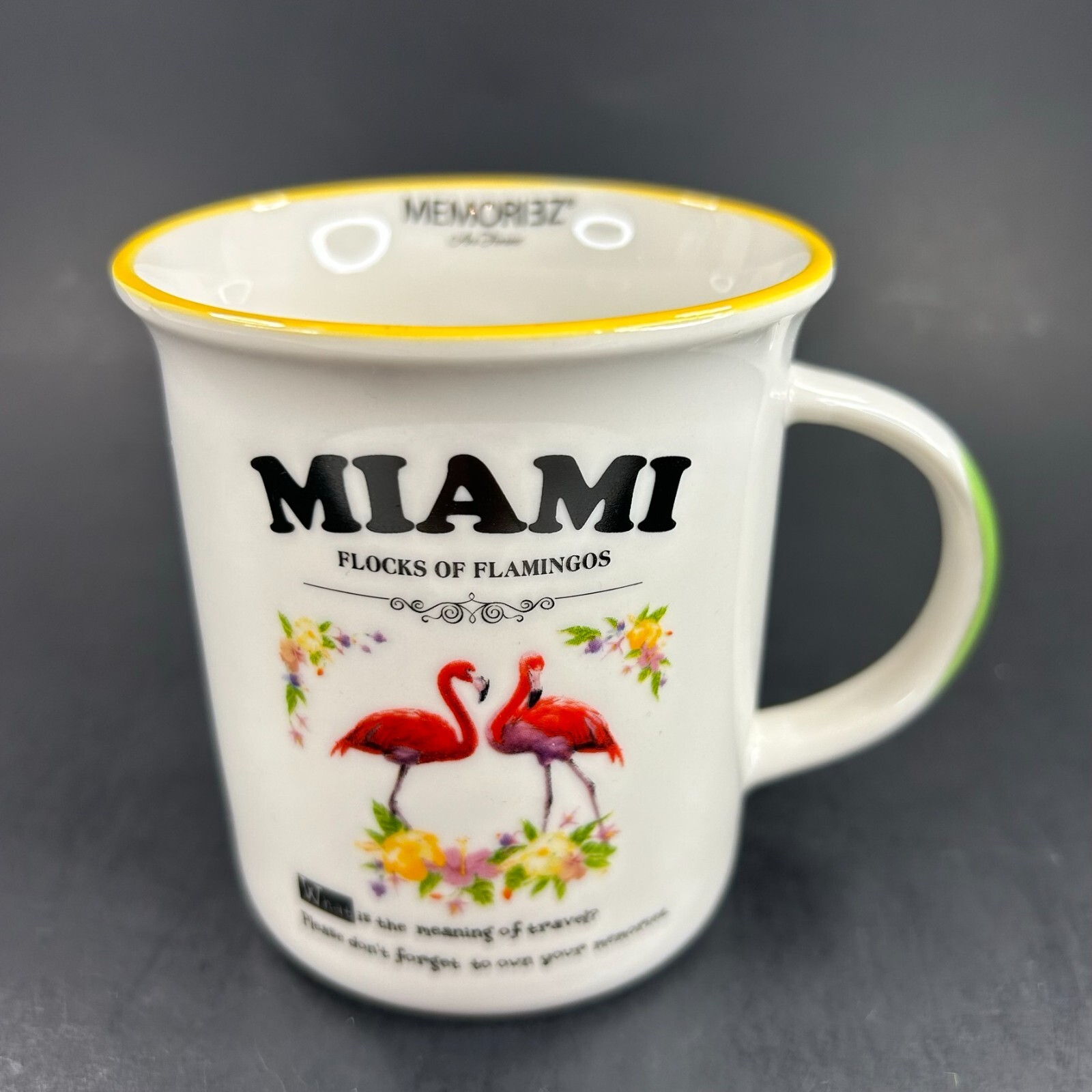 Miami Flocks of Flamingos Ceramic Coffee Mug Memoriez are Forever New ...