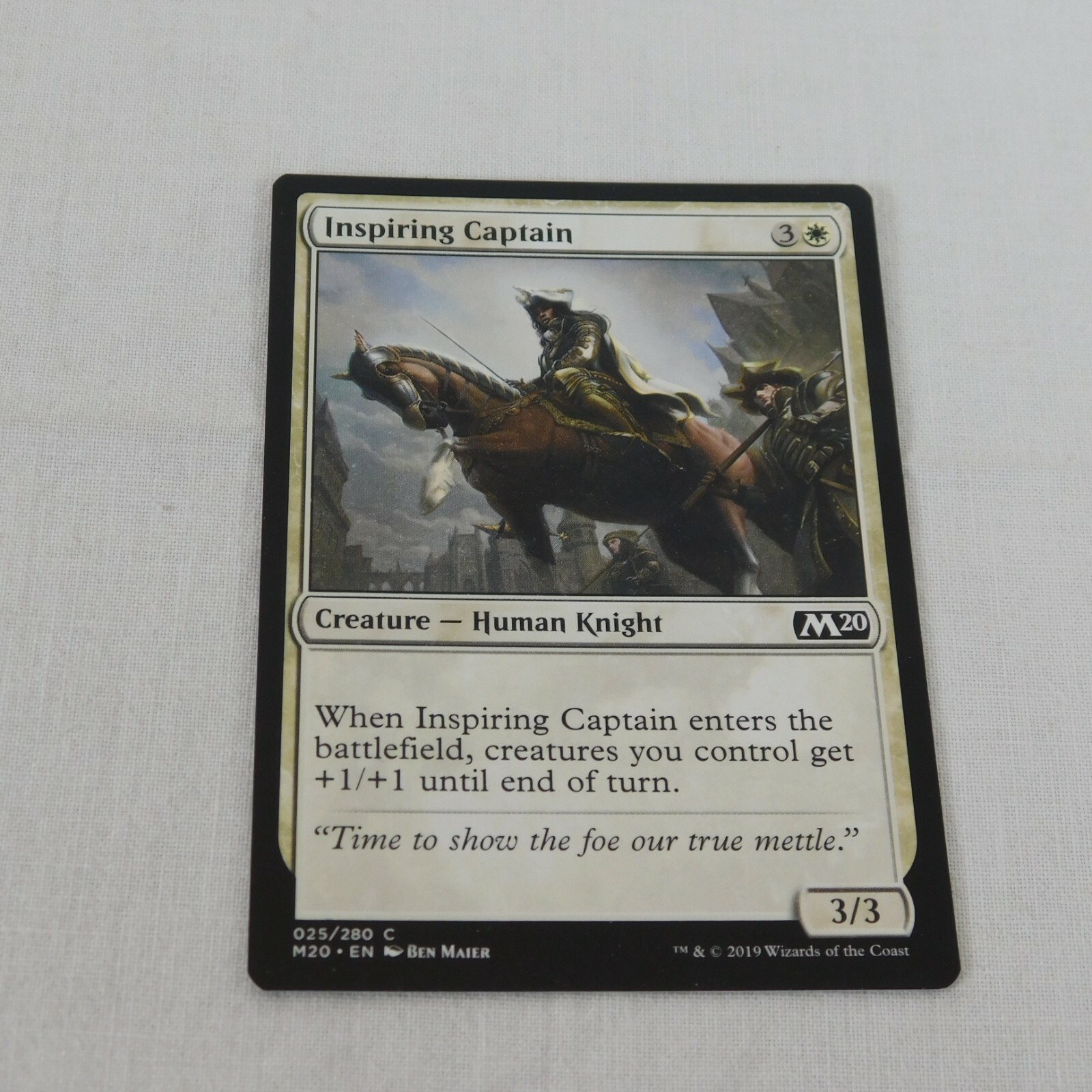 Inspiring Captain MTG 2019 White Creature Human Knight 025/280 Core Set ...