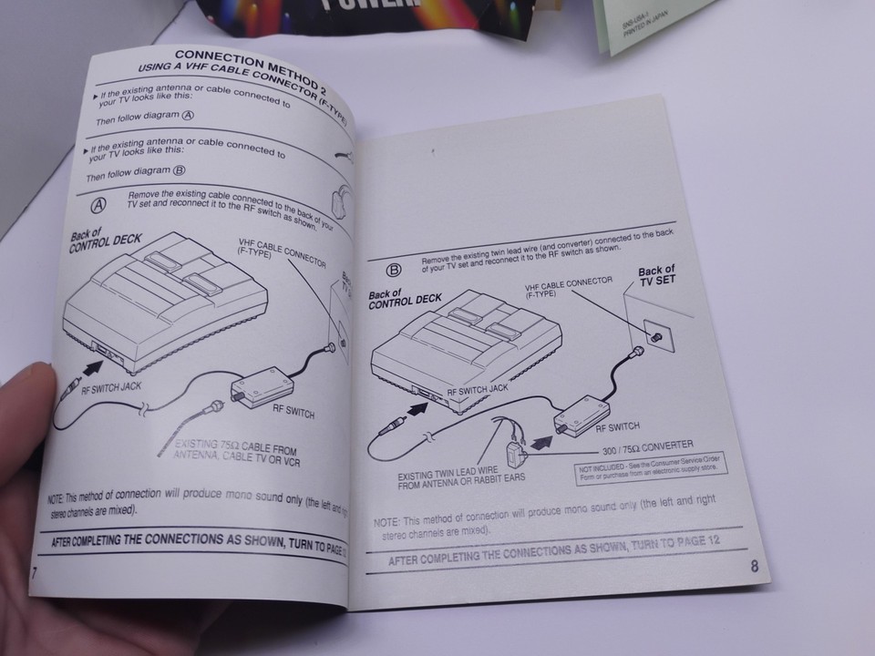Super Nintendo SNES Console Instruction Manual, Consumer Precautions ...