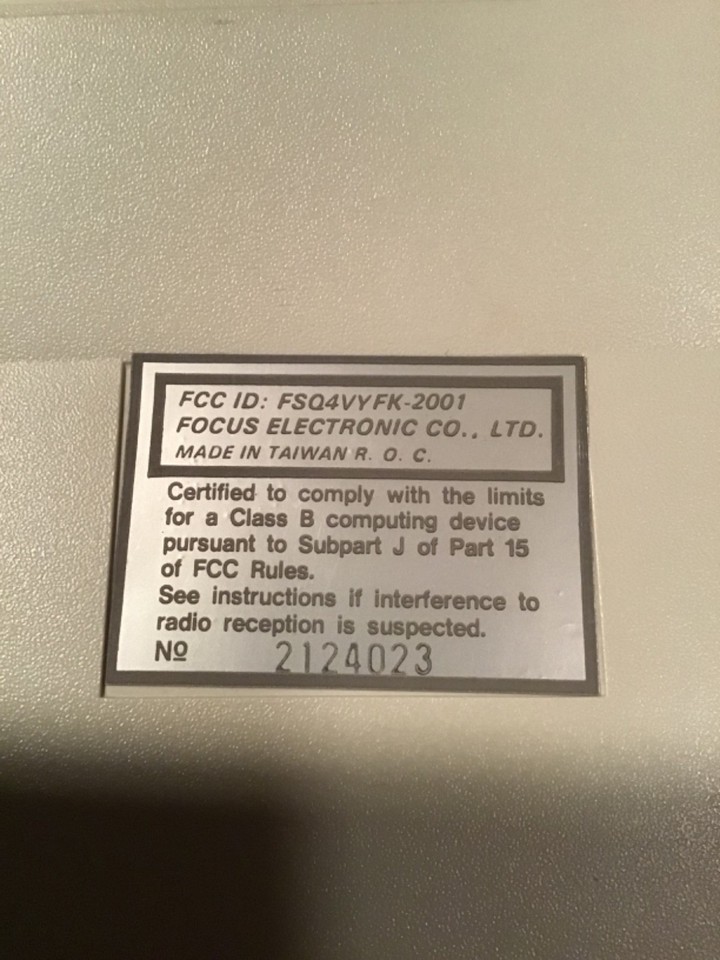 Vintage Focus Electronics FK-2001 Alps Mechanical Keyboard Clicky ...