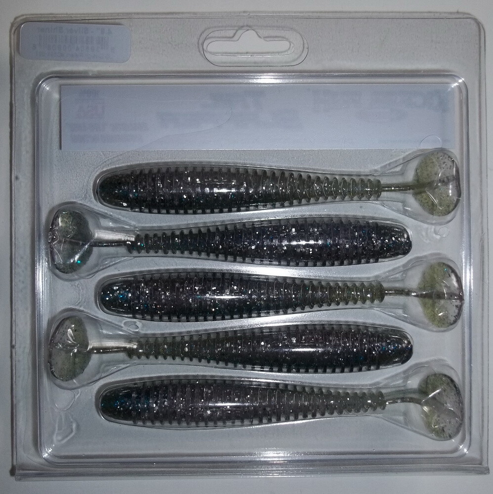 (1) Pack of 5 Kicker Fish Tail Slappers -4.8" Swimbait -Silver Shiner ...
