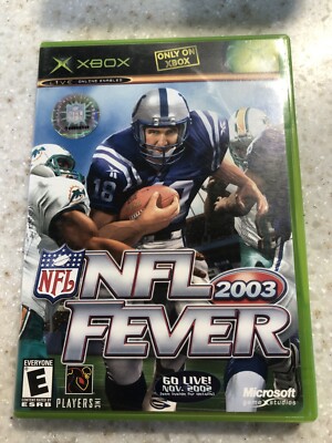 NFL FEVER 2003 FOOTBALL X-BOX XBOX COMPLETE GAME DISC, MANUAL AND CASE ...