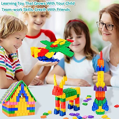 Kids 600pcs Set Building Blocks Construction Toy - Learning Playset ...
