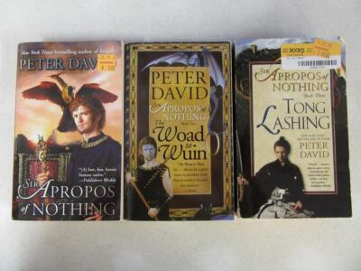 Lot (3) PETER DAVID Books Novel SIR APROPOS OF NOTHING SERIES #1-3 NEAR ...