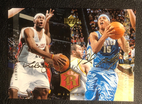 Lebron James Carmelo Anthony Upper Deck Rivals 2004 Gold Signature #28 ...