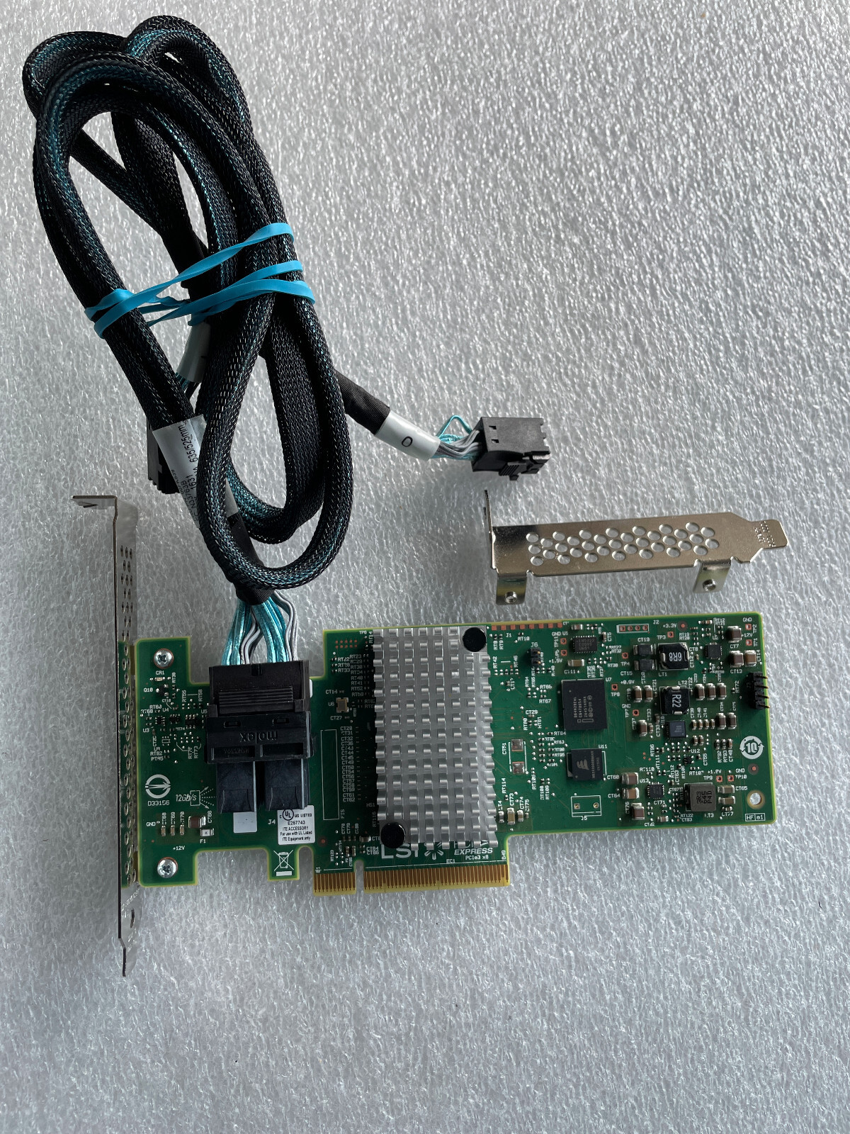 SAS 9302-8i ,IBM N2215 HBA, IT Mode ,12Gbps PCI-e 2x 50CM cables + LP ...