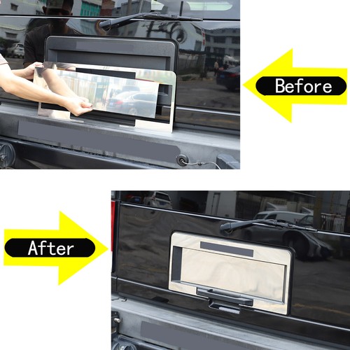 Chrome Stainless Steel Rear License Plate Bezel Frame Trim FOR 2003-09 ...