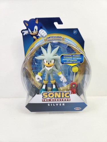 NIP 2024 Silver the Hedgehog w/Checkpoint 4" Action Figure JAKKS ...