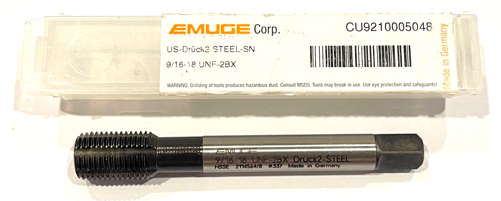 EMUGE 9/16-18 HSSE Thread Forming Tap UNF-2BX Roll Form Druck Tap | eBay