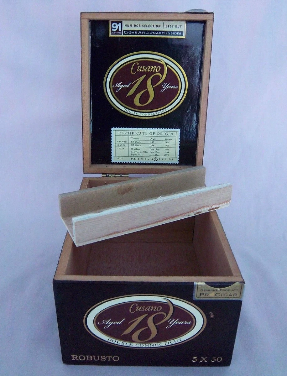Cusano 18 Years Double Connecticut Cigar Box Special Wooden, 49% OFF
