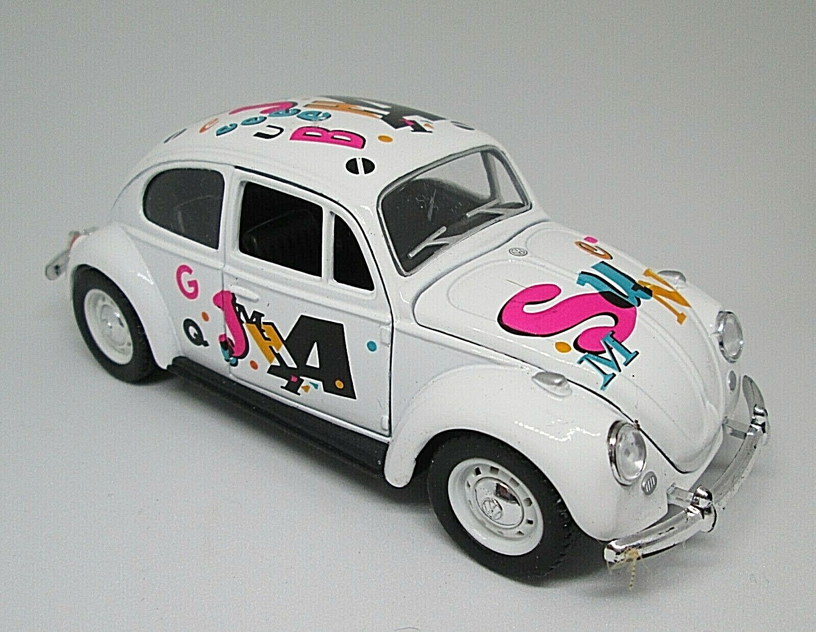 Volkswagen VW Classic Beetle with Letters Die Cast Pull Back Car Marked ...