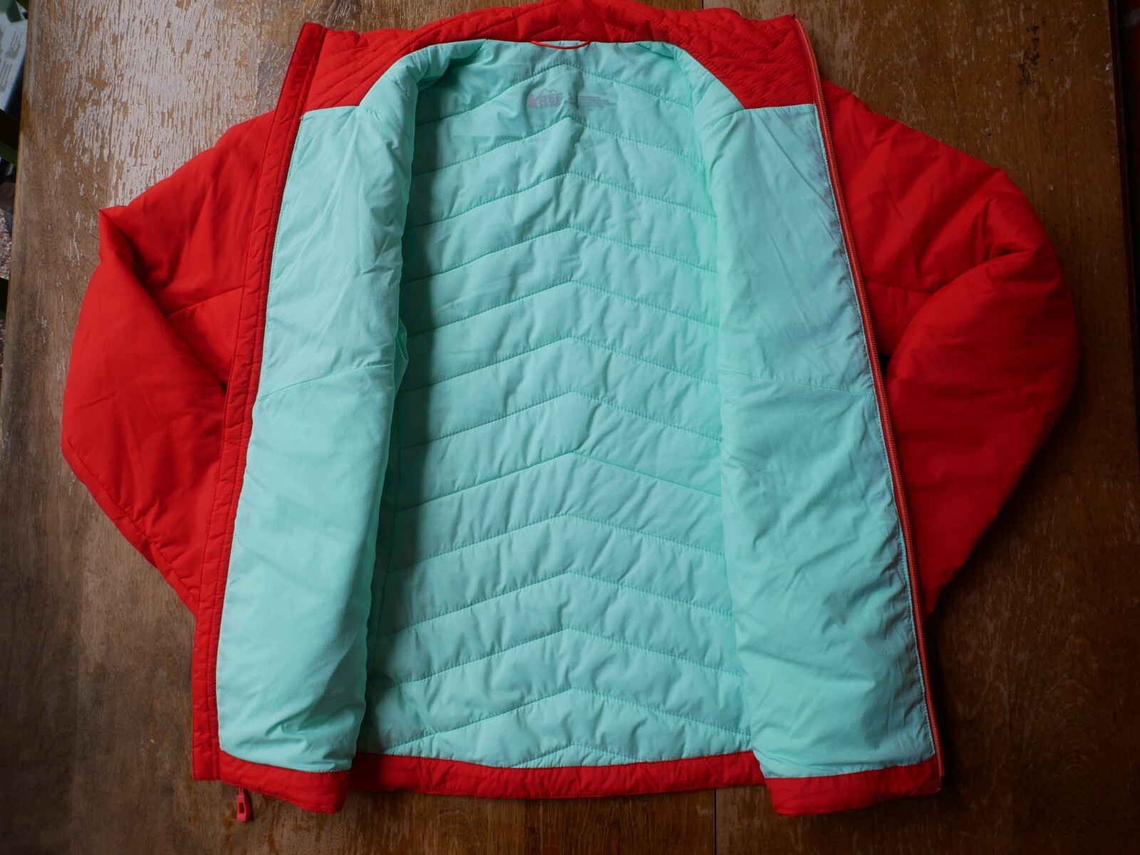 REI Co Op Puffer Puffy Coat Jacket Full Zip lightweig… - Gem