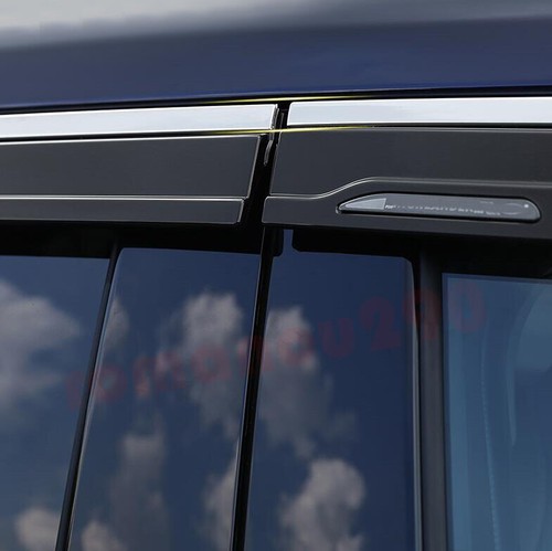 For 20-23 Toyota Highlander Black+Chrome Window Visor Vent Shades Sun ...