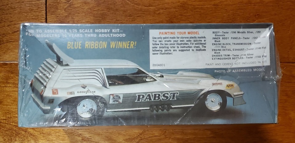 Rare AMT Pabst Blue Ribbon Pontiac Astre Funny Car Model Kit 2804 | eBay
