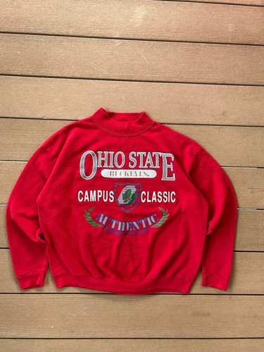 Vintage 80s 90s Ohio State Buckeyes Sweatshirt Mens OSFA FITS L/XL OSU ...