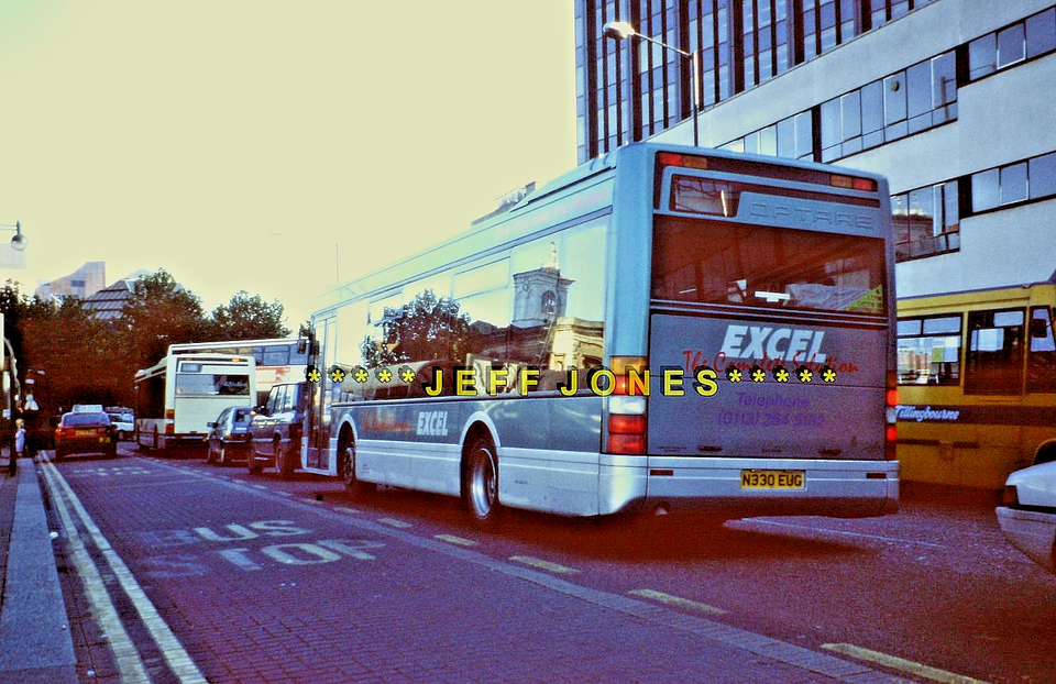 ORIGINAL BUS SLIDE 15344A+B- Optare Excel Demonstrator N330EUG Reading ...