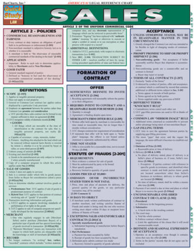 Sales (Quick Study: Law) - Cards By BarCharts, Inc - GOOD 9781423217732 ...