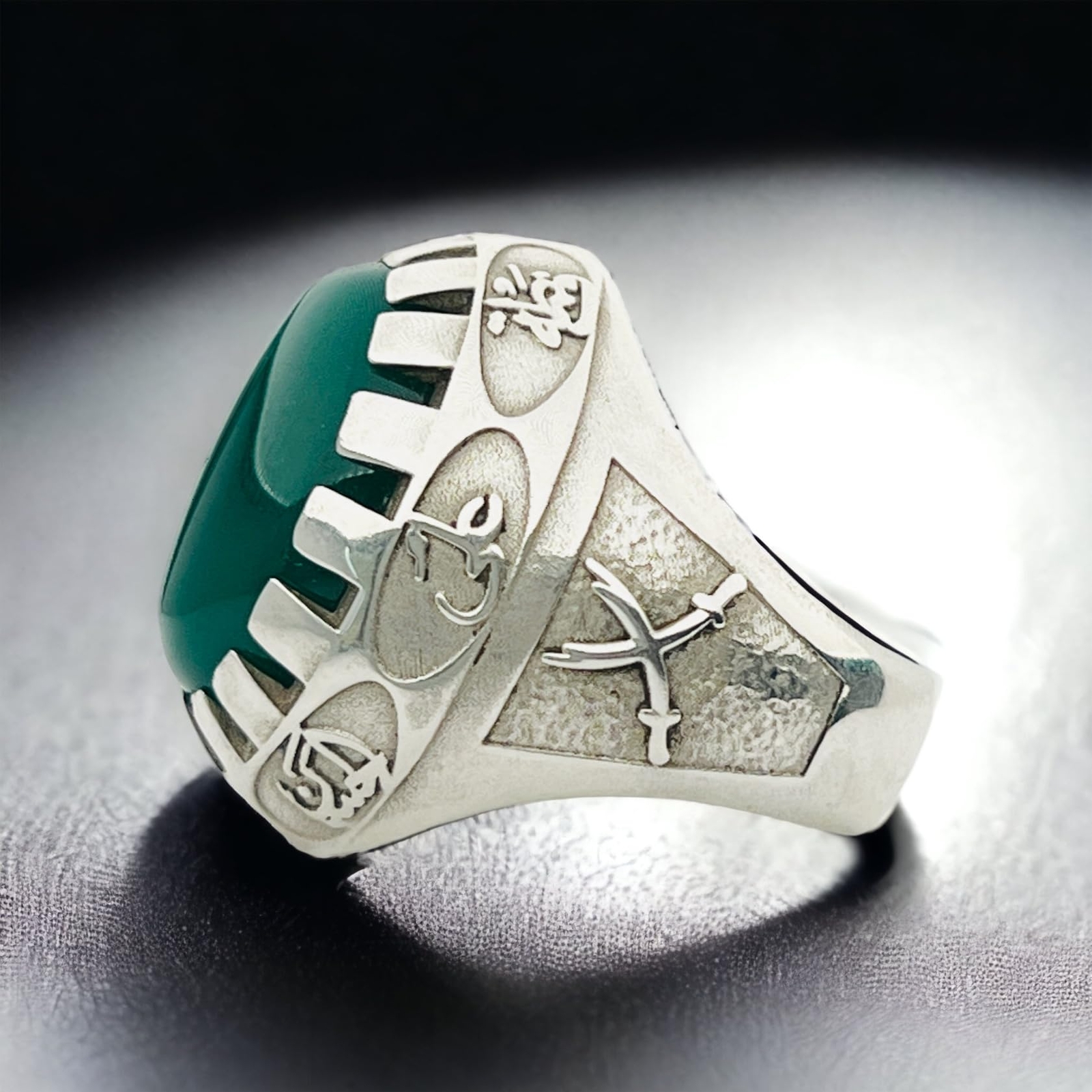 arabian yemeni agate ahlulbayt ehlibeyt ya hossein Shia Allah Ring Men ...