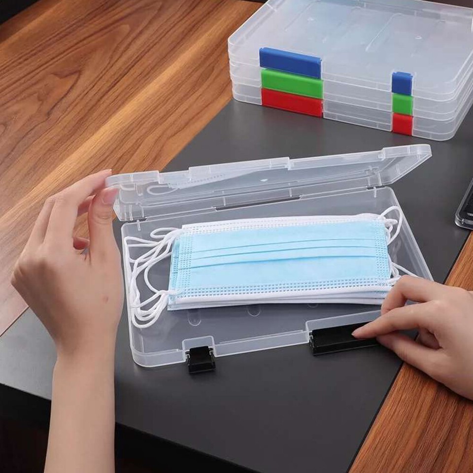 Clear A4/A5 File Box, Plastic Paper Storage Magazine Organizer Case 2 ...