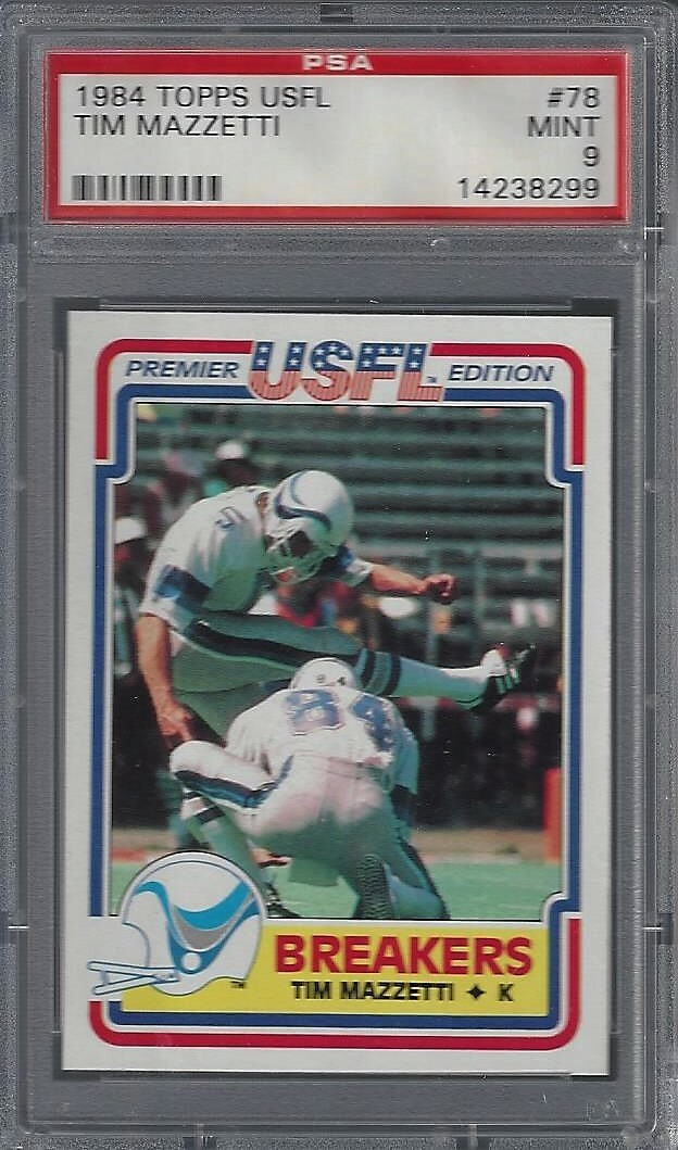 1984 Topps USFL #78 Tim Mazzetti PSA 9 Mint 14238299 | eBay