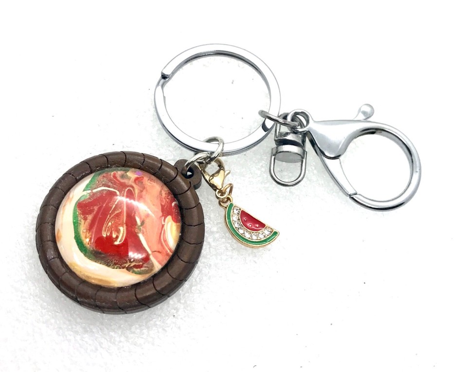 Handmade Key chain key rings charm unique gift idea wearable art ...